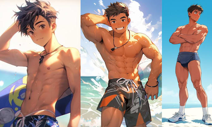 Draw gay bara muscle art, nsfw yaoi, and oc fan comics by Iffy_2d | Fiverr