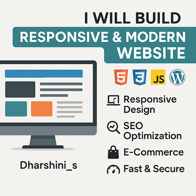 Create a modern, responsive website using html, css, and js by Dharshinisankar | Fiverr