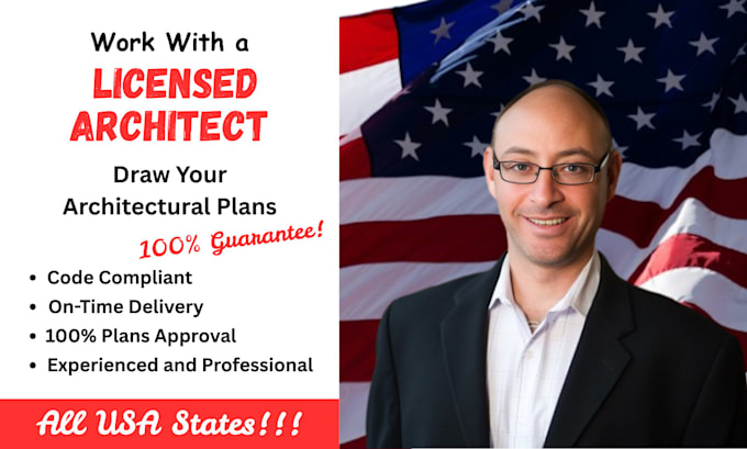 Licensed architect city permit drawing 2d floor plan mep plan and ...