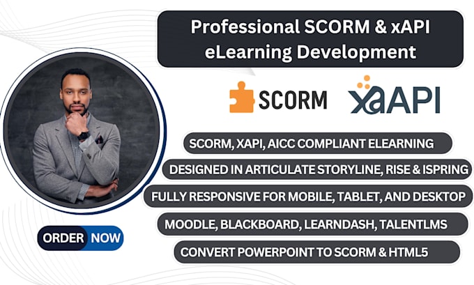 Design scorm, xapi, aicc elearning courses in articulate storyline, rise ispring by Jonathan_by ...