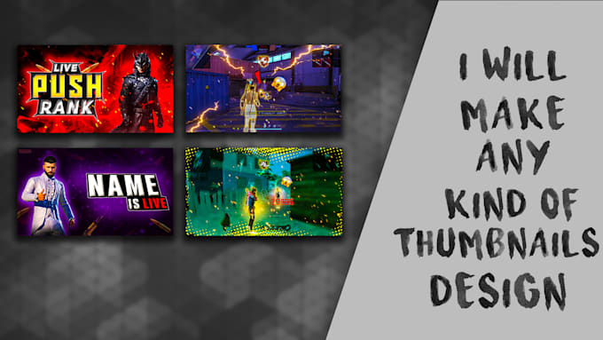 Do custom graphics design for streamers thumbnails full hd by Faisal ...