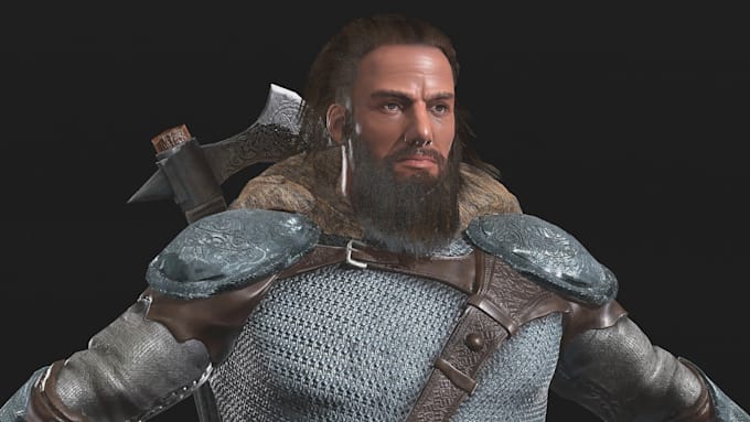 Next gen 3d character model, armour, texture,character rigging, facial ...