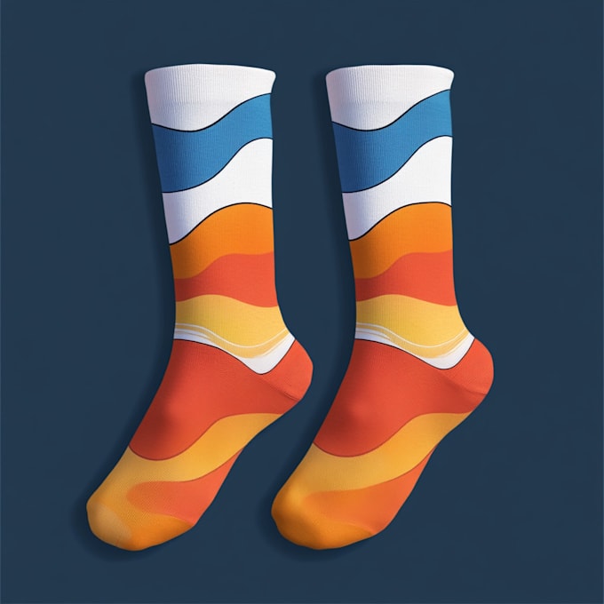 Draw a custom and unique socks design art for you by Nedaarabaker | Fiverr