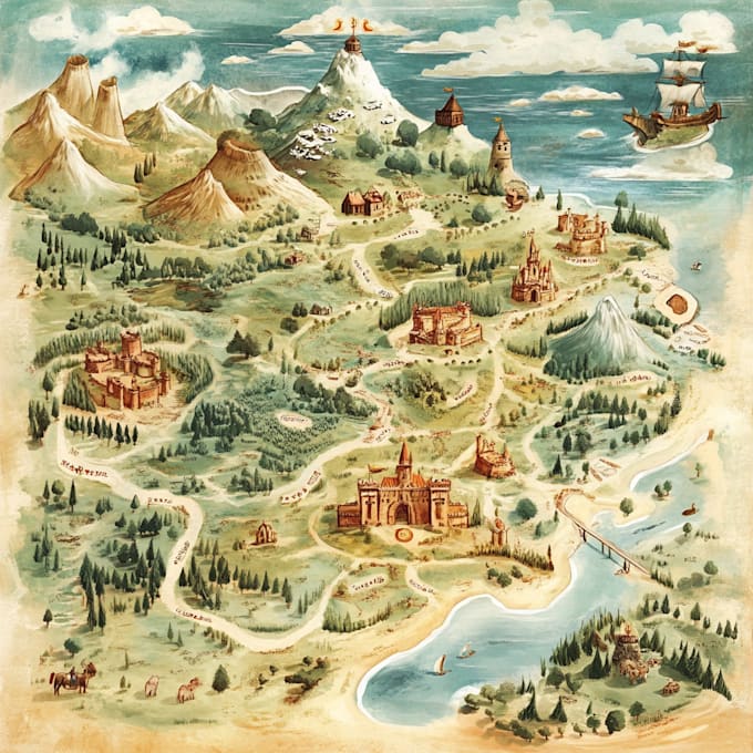 Mapa de rol, mapa de fantasía, animación de mapas, mapa dnd,