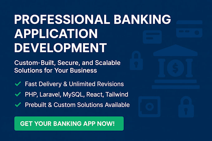 Create a secure online banking website with wire transfer by Christaiwoo | Fiverr