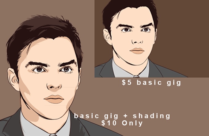 Turn your photo into stylish vector portrait by Arekplaur | Fiverr