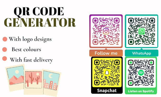 Create a professional custom qr code generator design with your logo in ...