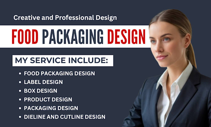 Do food packaging design label box design product packaging dieline and ...