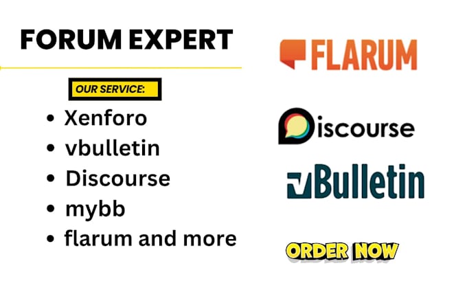 Install, fix, customize xenforo discourse flarum vbulletin nodebb mybb forum web by Fordifytech ...