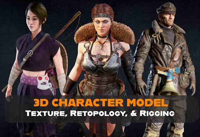 Make 3d character design game assets port 3d model as a blender maya 3d artist by Ilysoma | Fiverr
