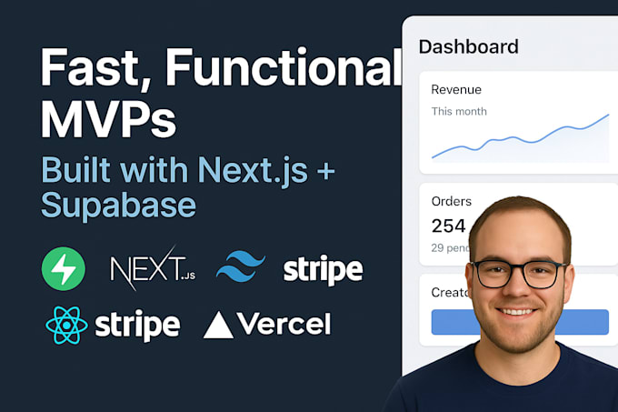 Build a clean mvp or saas dashboard with nextjs and supabase by Bram_dev | Fiverr