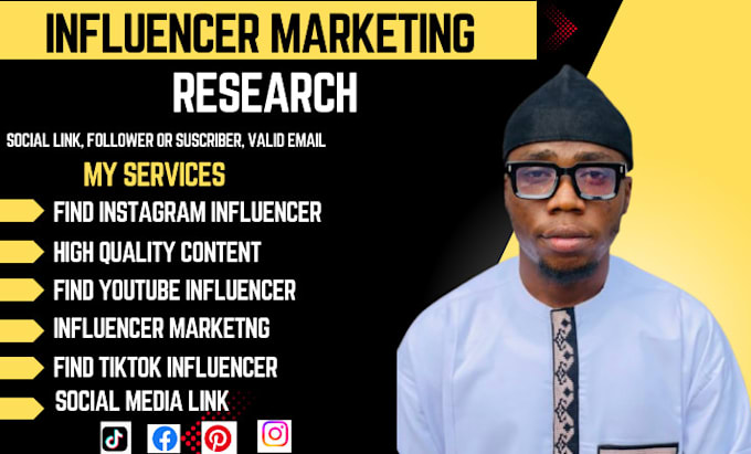 Do instagram influencer research , youtube influencer and micro ...