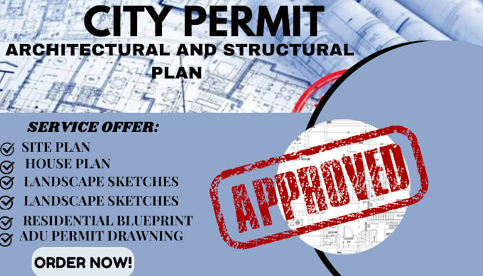 Create a professional site plan and floor plan for city permit approval ...