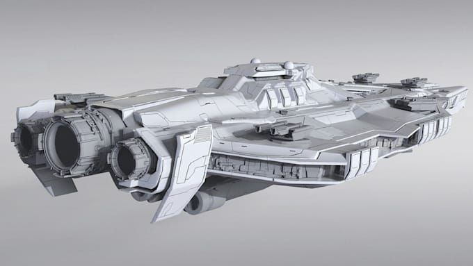 Create 3d spaceship model,hard surface sci fi model,vr spaceship model ...