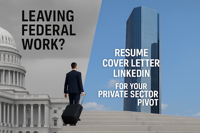 Provide a private sector resume, linkedin, cover letter by Bcpatchesco ...