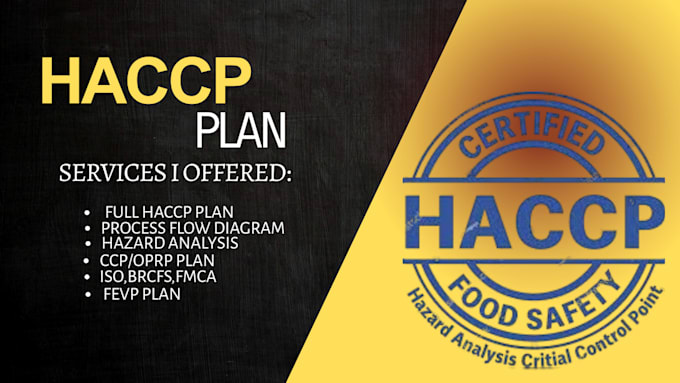 Make full haccp plan food safety plan haccp procedure and fsvp plan by ...