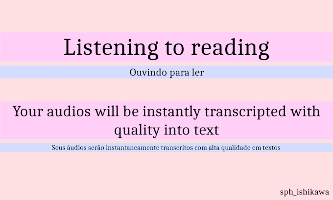 Transcript your audio into text by Sph_ishikawa | Fiverr