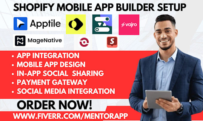 Setup mobile app builder shopney vajro hulk magenative apptile tapcart onemobile by Mentorapp ...