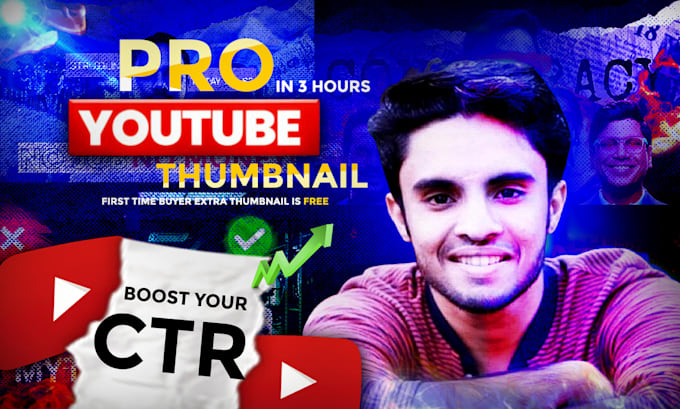 Design catchy youtube thumbnail in 3 hours by Kashyap_design | Fiverr