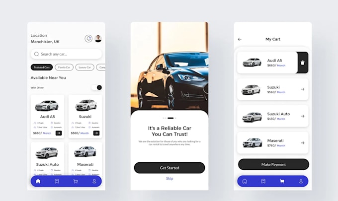 Build a car rental app, a car parking app like turo app by Luisabarman ...