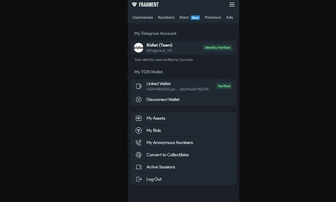Do your telegram fragment verification telegram account setup telegram ads by Hadeemmanuel | Fiverr