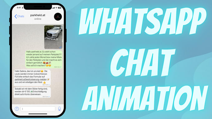 Create text message whatsapp chat animation by W1sdominc | Fiverr