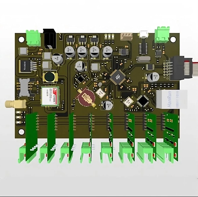Pcb design pcb circuit board schematic diagram hardware engineering pcb assembly by Engr_alex2 ...