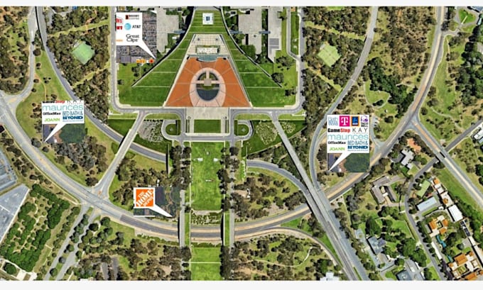 Commercial real estate aerial map or custom retail location map by ...