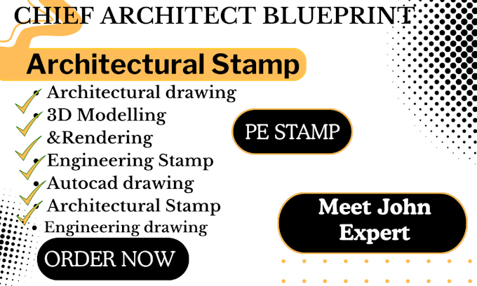 Stamp architectural blueprint, house plans, shop drawings, city permit ...