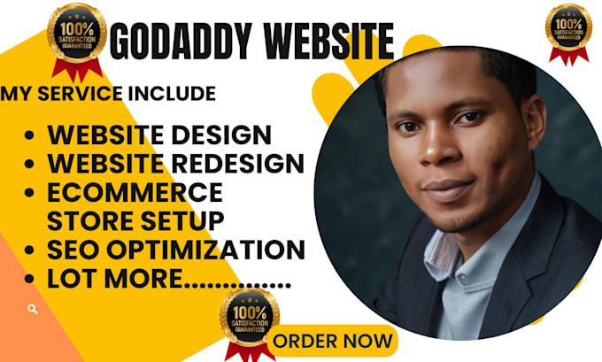 Setup godaddy website design and redesign godaddy seo godaddy landing ...