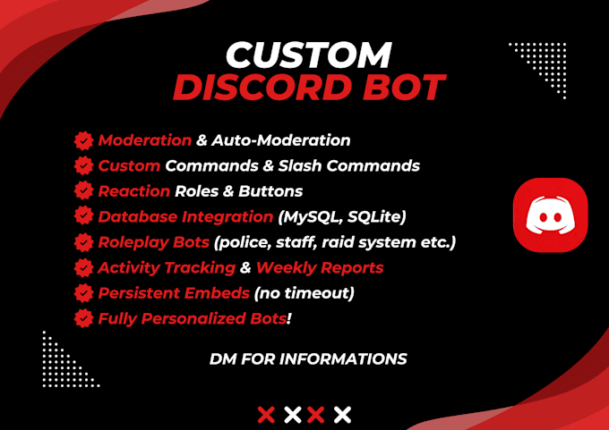 Develop professional discord bots for moderation, roles, and automation ...