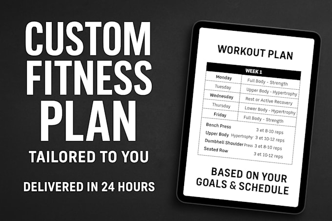 Design a fully personalized workout plan by Rowenbert | Fiverr