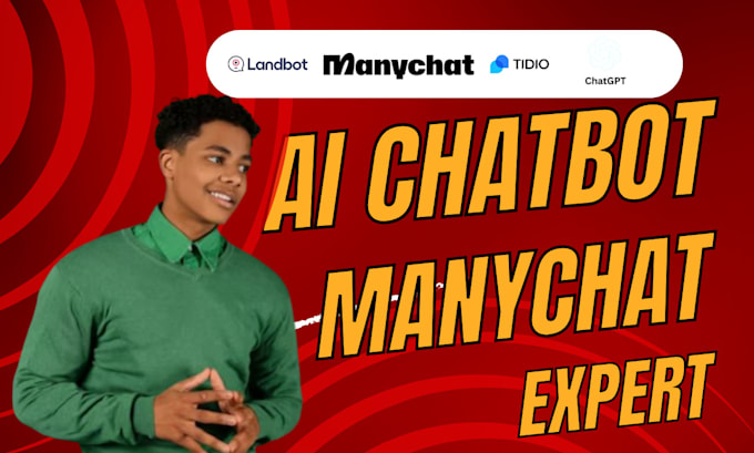 Create ai chatbot automation manychat chatfuel live chat landbot twilio tidio by Hassan_abdulras ...
