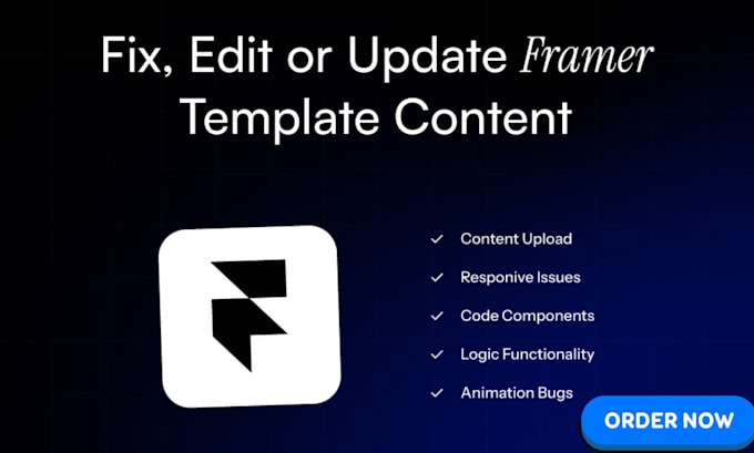 Fix framer website errors, bugs, cms issues, broken layouts speed optimization by Danxflow | Fiverr