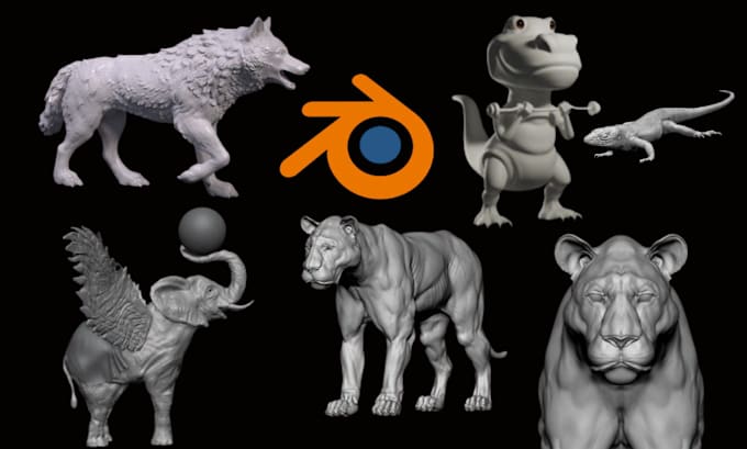 Sculpt 3d animals pet models creatures mascot models 3d toy for 3d ...
