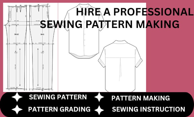 Create digital sewing pattern and nested grading pattern for tech pack ...