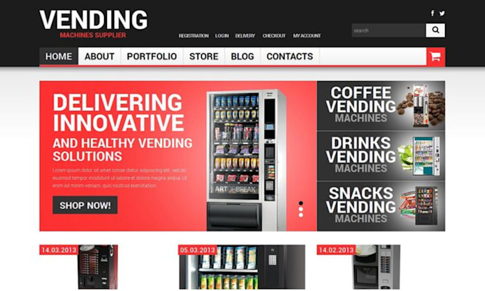 Design a profitable vending machine website atm machine website by Web ...