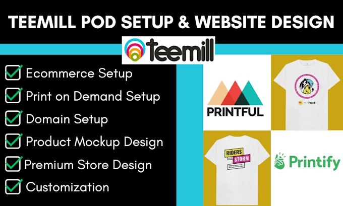 Do teemill store design product mockup design teemill website redbubble ...