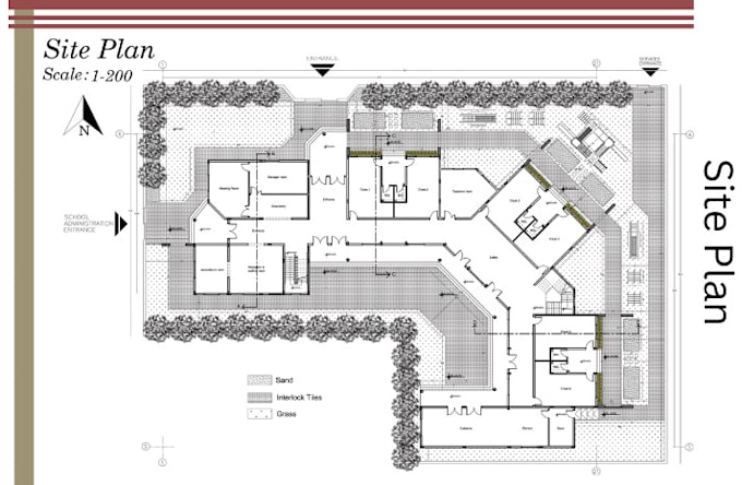 Draw 2d,3d site plan, master plan, landscape, plot, map, layout plan ...