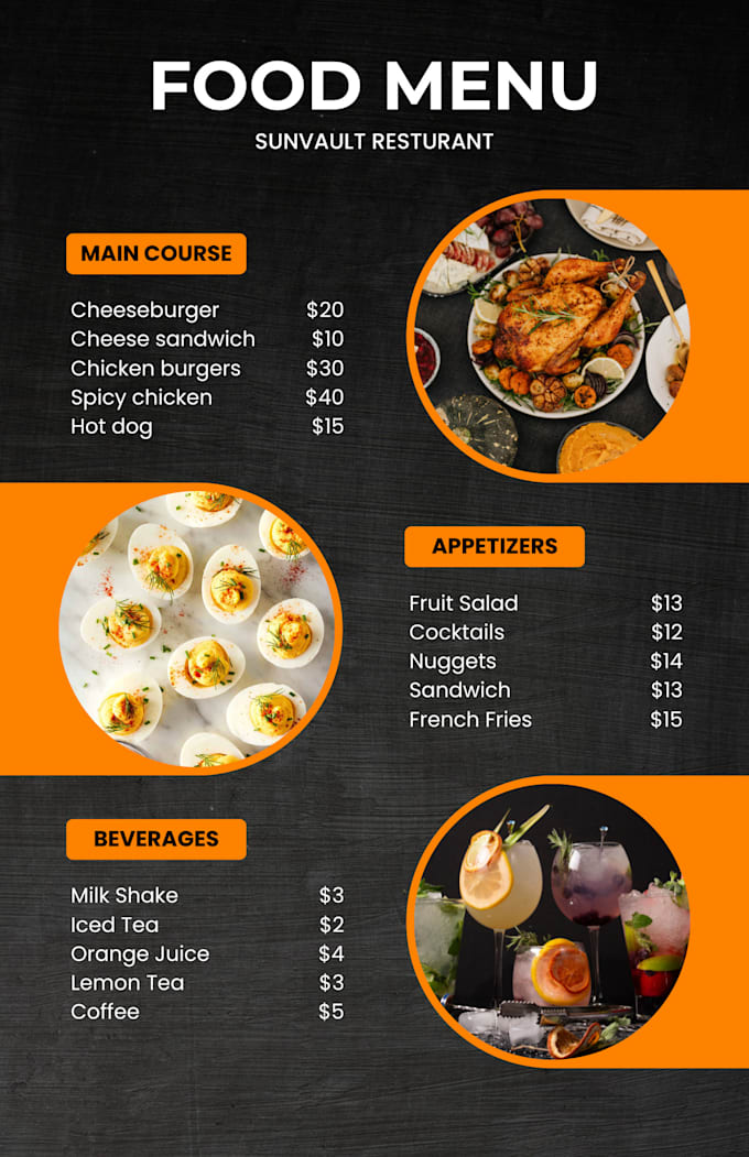 Make digital professional food menu and restaurant banner design by Mst ...