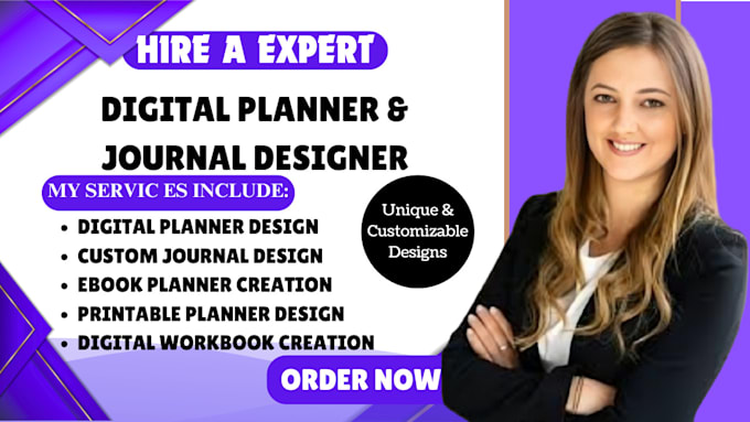 Design a custom planner, tracker, calendar, workbook, and kdp journal ...