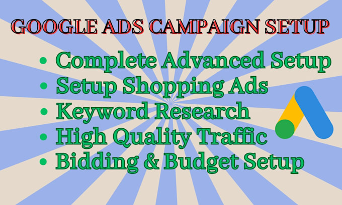 Setup and optimize your google ads adwords campaign by Andie26f | Fiverr