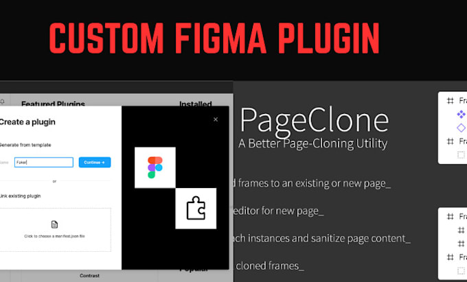 Build custom figma plugins, clone figma plugin, navigate by Onilabot ...