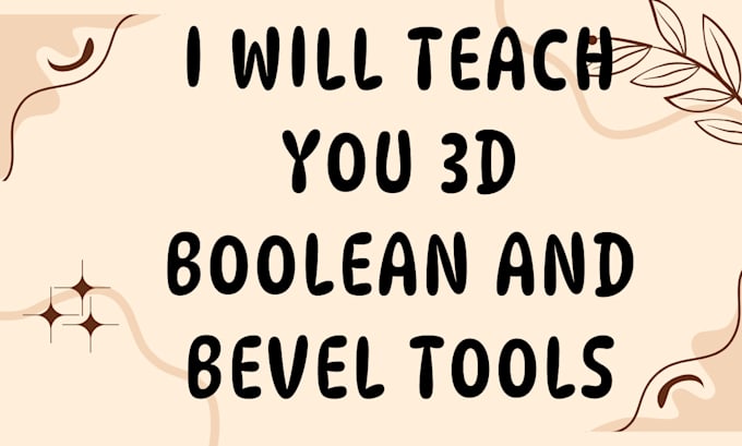 Teach you 3d boolean and bevel tools on blender by Vickyart64565 | Fiverr