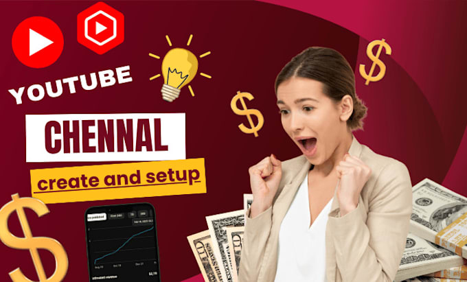 Create and setup a pro youtube channel, logo, bennar art by Monirkhan08 ...