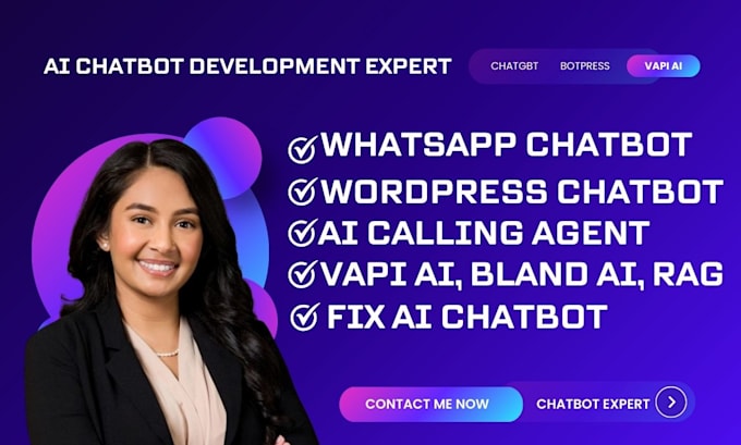Make ai voice agent whatsapp ai chatbot ai calling agent vapi ai bland manychat by ...