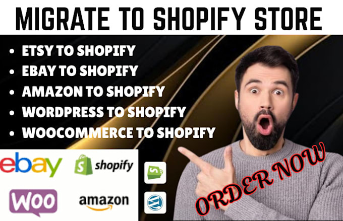 Convert squarespace, opencart, woocommerce, wix, wordpress to shopify migration by Hafeezullah_m ...