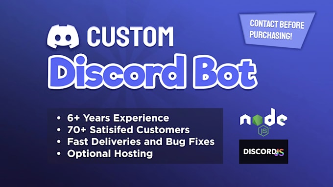 Create a custom discord bot by Petrovicpb033 | Fiverr