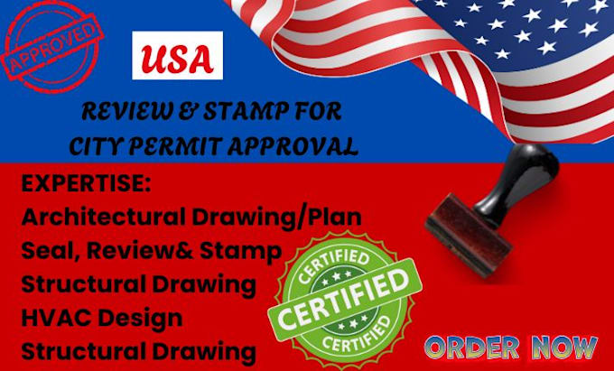 Pe stamp, architectural stamp, mep stamp, review, sign, seal for usa ...