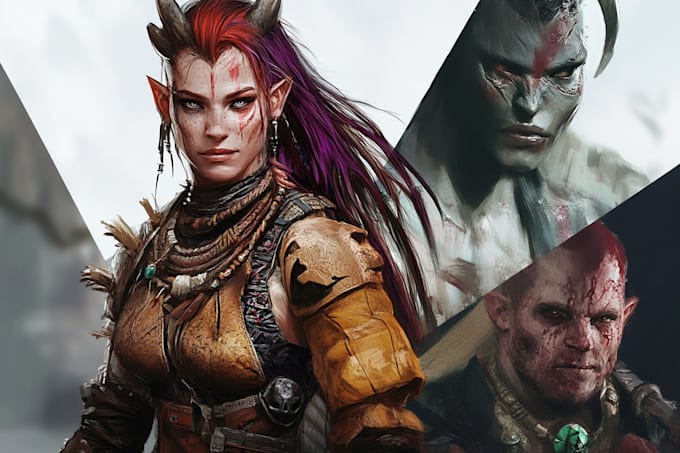 Draw realistic character design and concept art by Prinsloop | Fiverr
